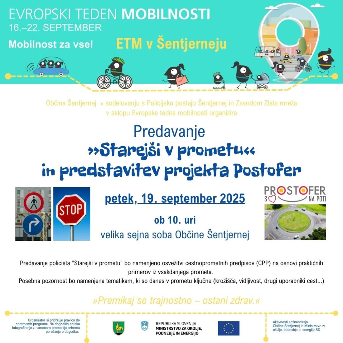 ETM v Šentjerneju: Predavanje »Starejši v prometu« in predstavitev ...